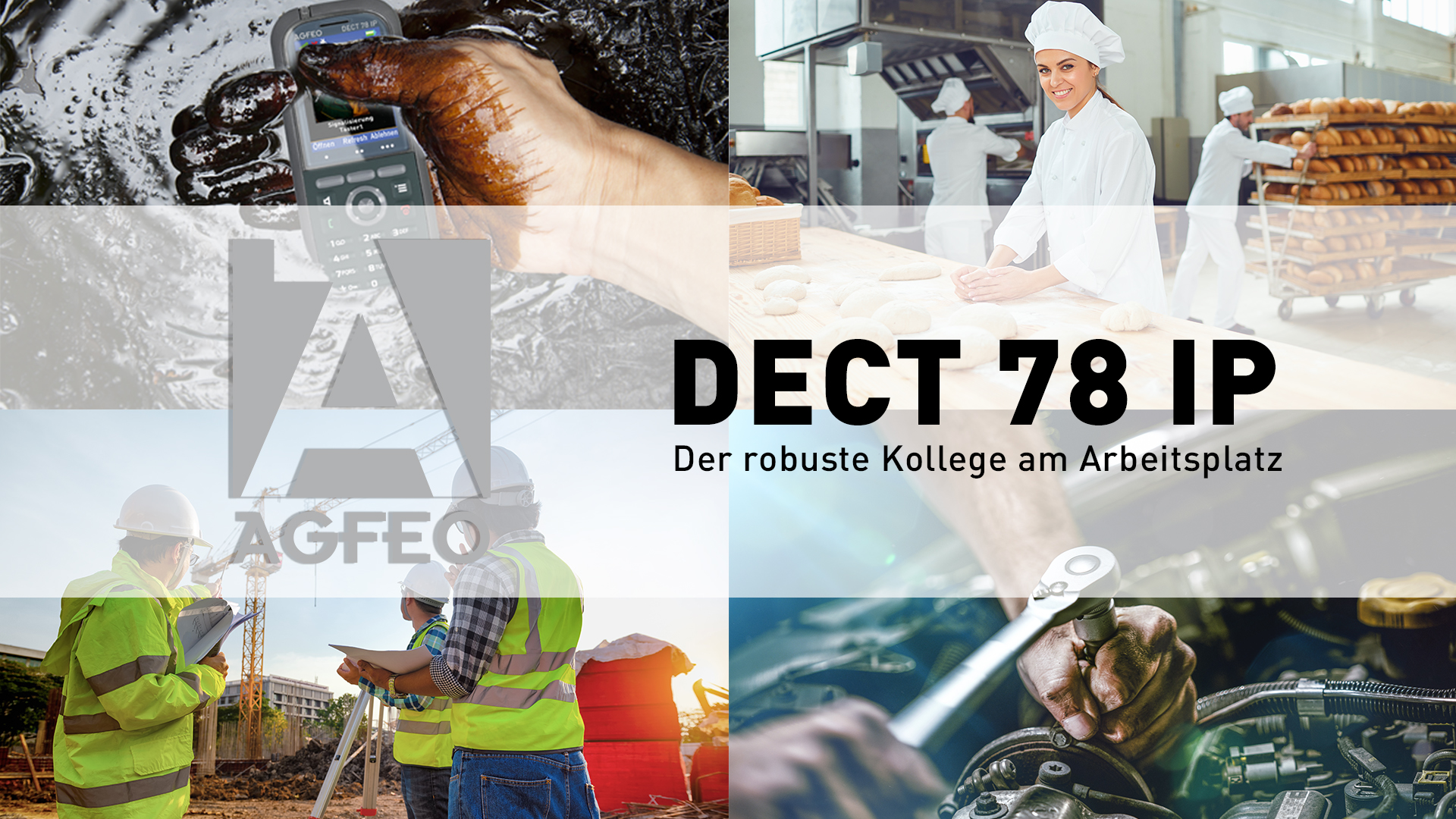 DECT 78 IP - der robuste Kollege im anspruchsvollen Arbeitsalltag - Agfeo